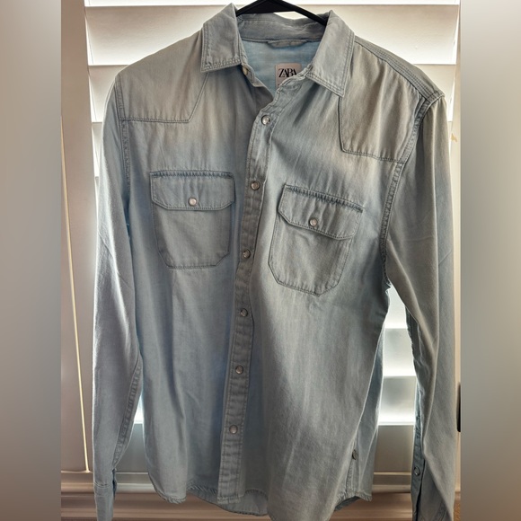 Zara | Shirts | Zara Demin Shirt | Poshmark